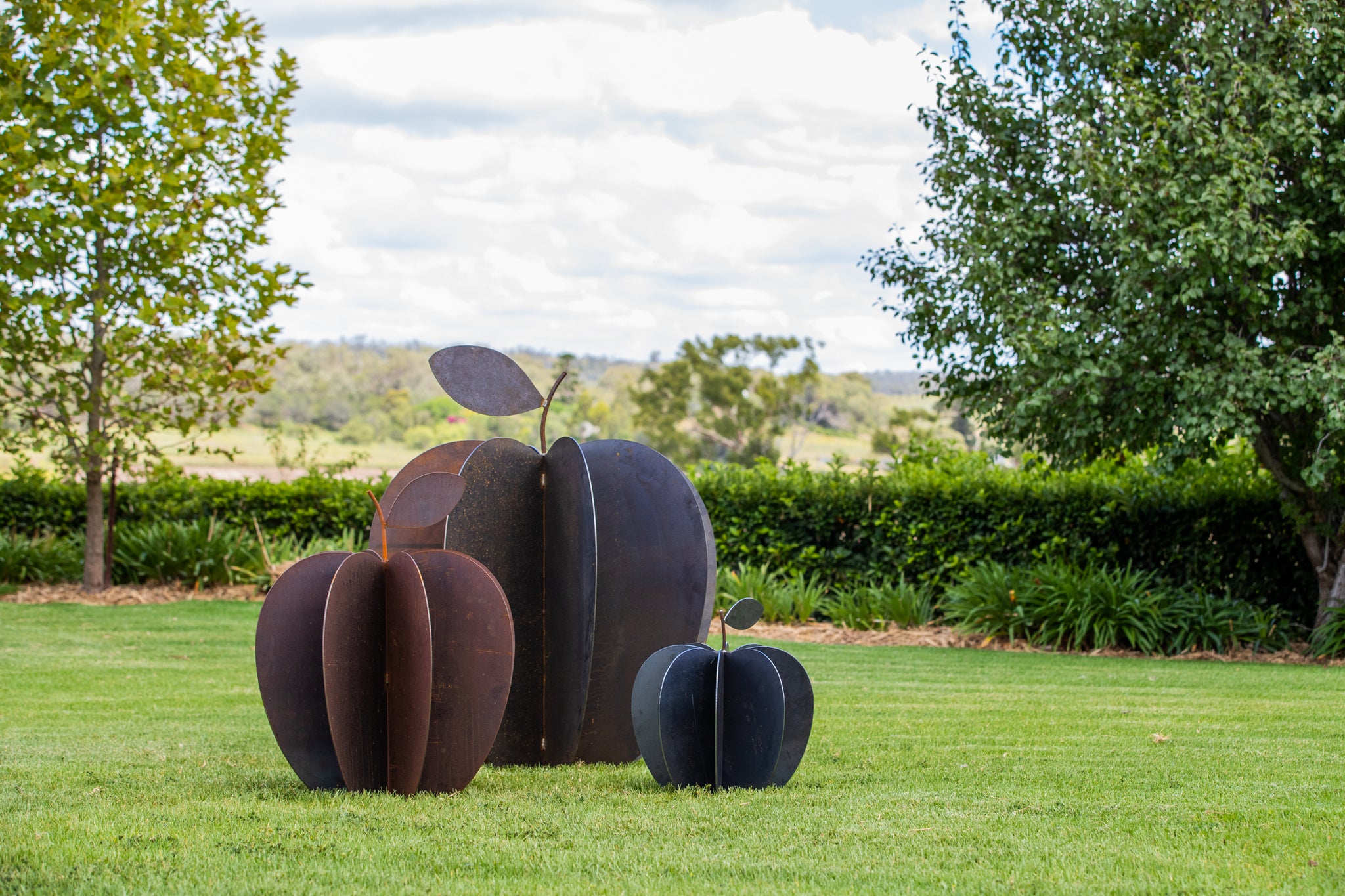 Large Apple Garden Sculptures – The Rusty Pot